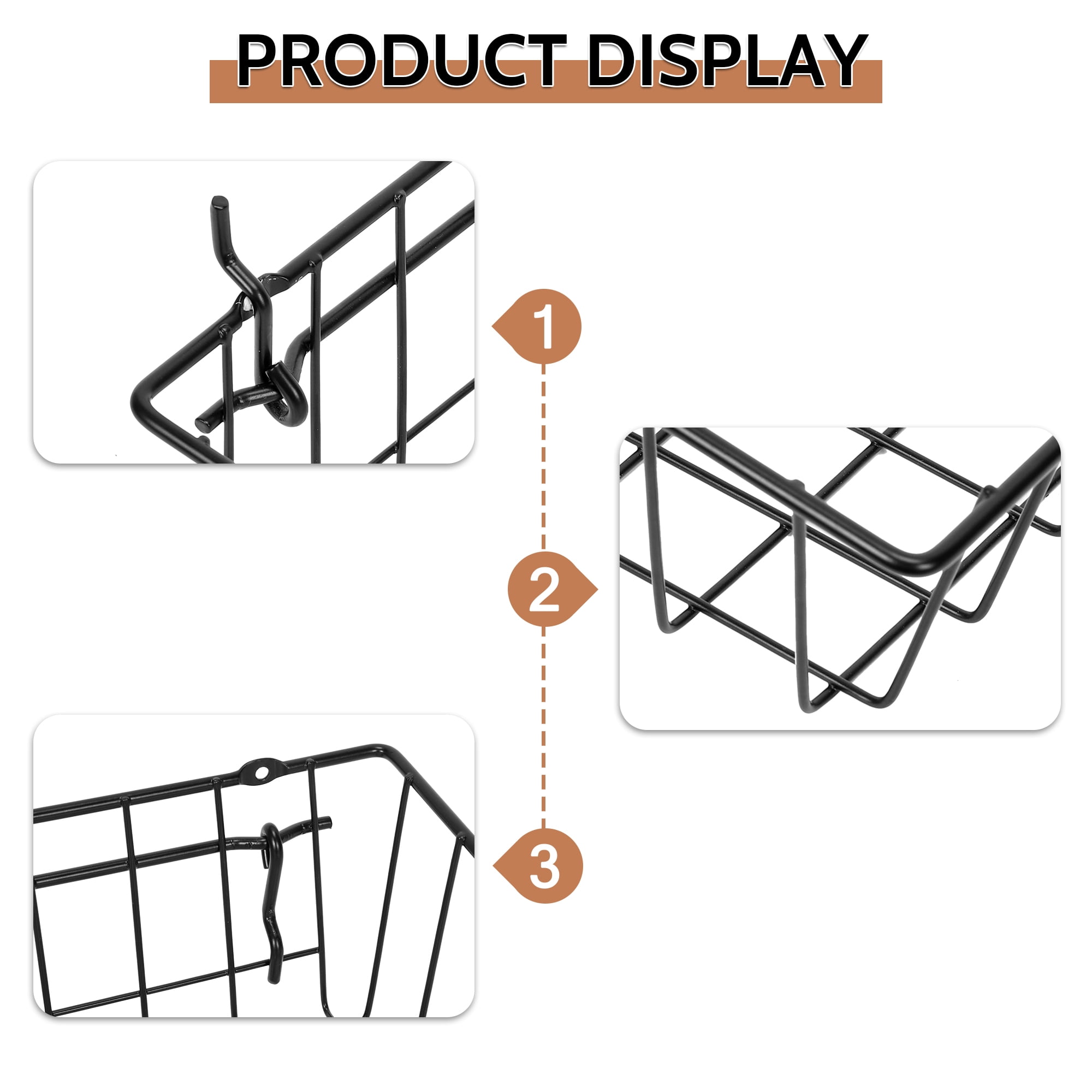 Tool Basket 4 Pcs, 4 Different Sizes, Square Hanging Wall Basket, Metal ...