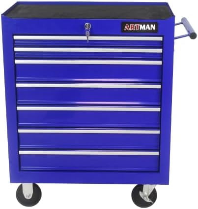 Tool Box Cart With Braked Wheels,7 Drawer,Lockable Secure Functional ...