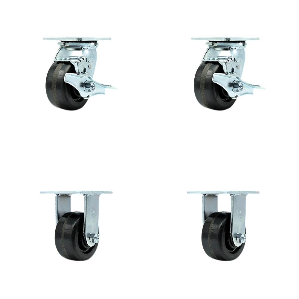 Tool Box Caster Wheel Set – 4 Inch Phenolic Swivel Casters – SCC ...