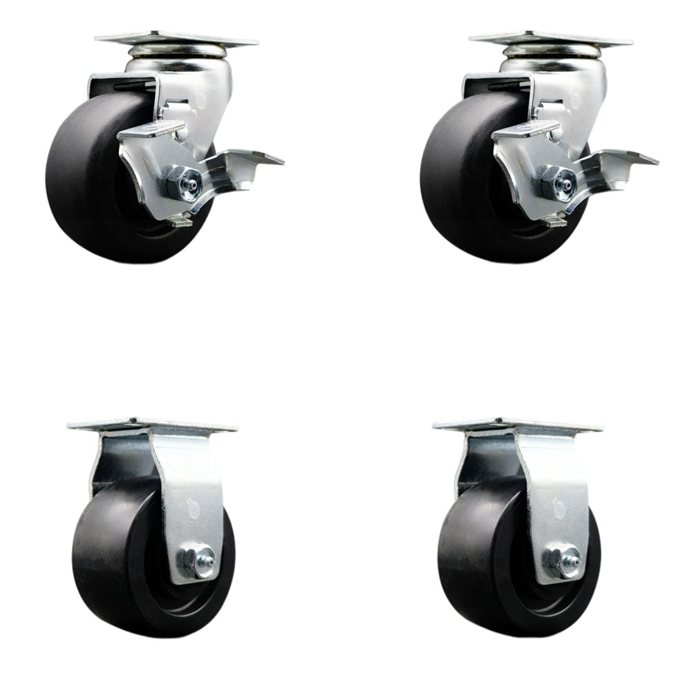 Tool Box Caster Wheel Set – 4 Inch Polyolefin Swivel Casters – SCC ...