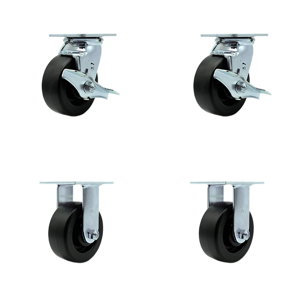 Tool Box Caster Wheel Set – 5 Inch Polyolefin Swivel Casters – SCC ...