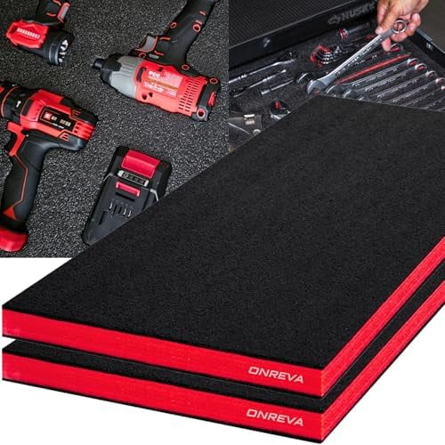 Tool Box Foam, 2Pack 30x22x2 inch, Foam Inserts for Cases, Polyethylene ...