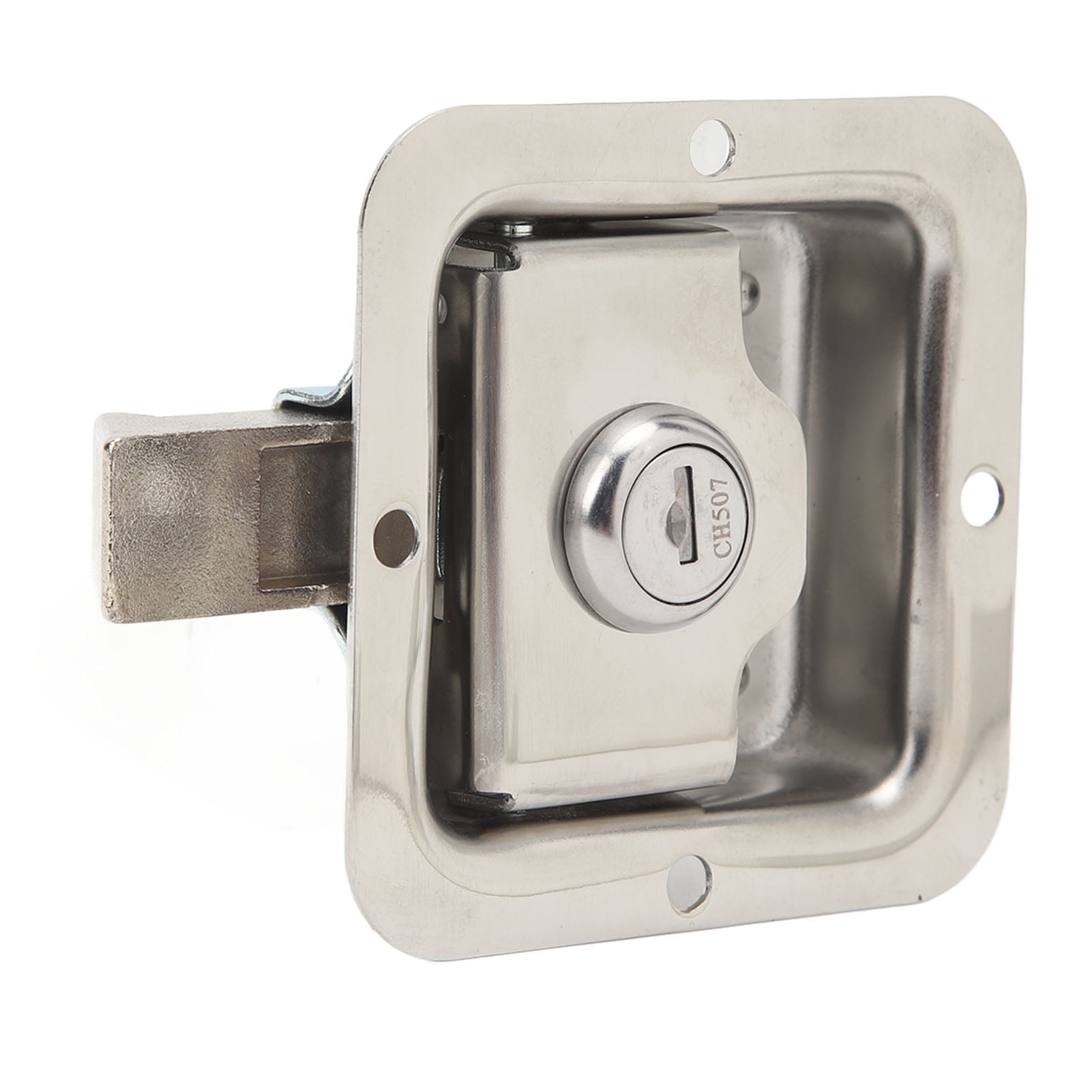 Tool Box Handle Latch with 2 Keys 304 Stainless Steel Mirror Polishing Flush Mounted for RVs ...