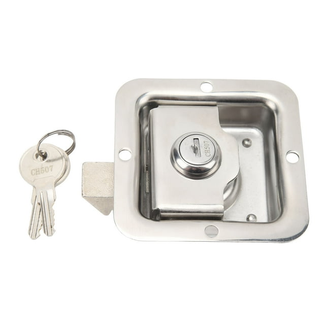 Tool Box Handle Latch With 2 Keys 304 Stainless Steel Mirror Polishing
