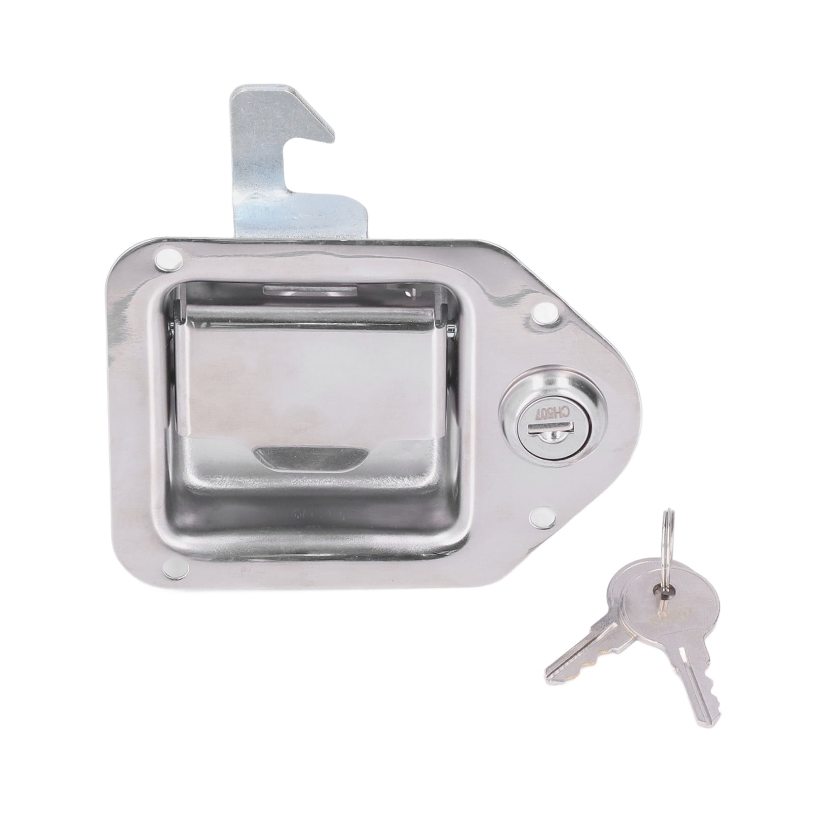 Tool Box Handle Latch with 2 Keys 304 Stainless Steel Silver Paddle ...