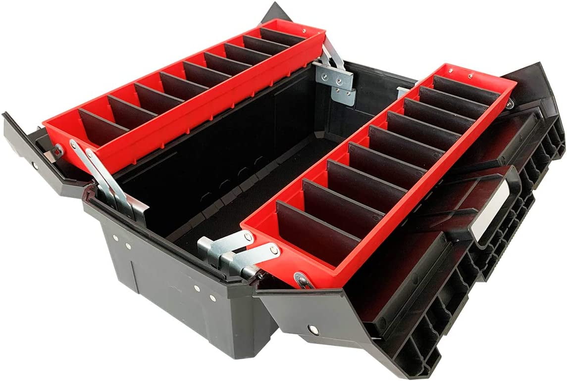 Tool Box Organizer 18.5" Tool Storage with Adjustable Compartment ...