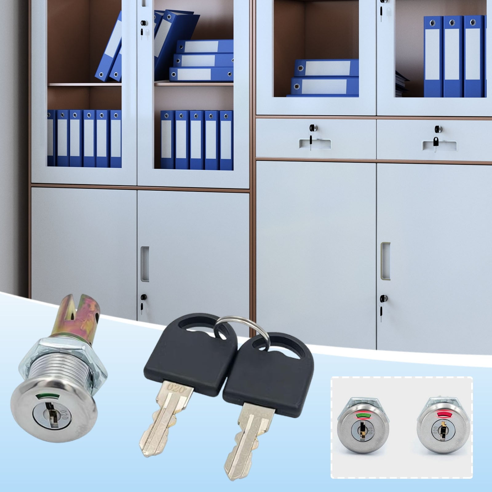 Tool Cabinet Lock Box, High Security Keyed Cam Lock with 2 Keys, Metal ...