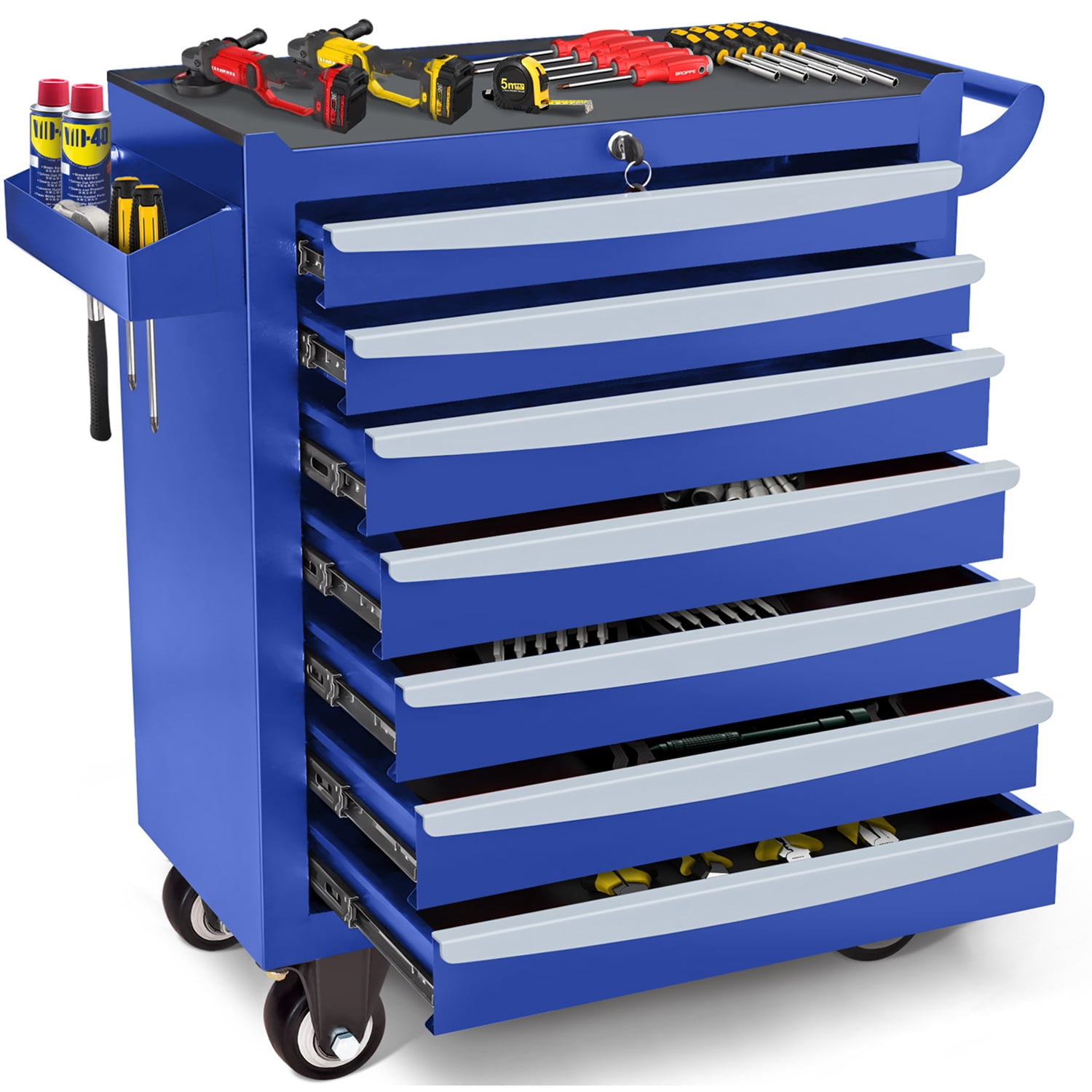 Tool Cabinet Organizer with Drawers - 7-Drawer Rolling Tool Chest on ...