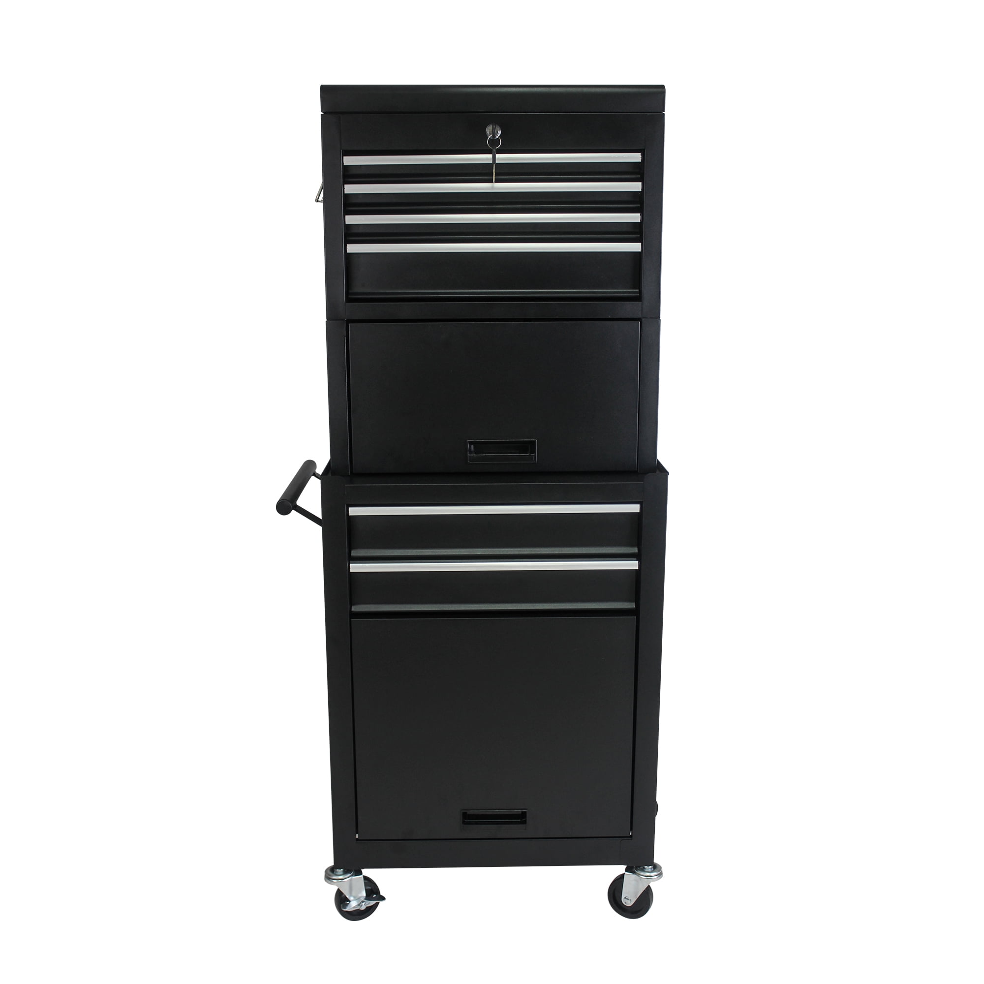 Tool Cabinet on Wheels, 6-Drawer Lockable Rolling Tool Chest w/ 4 ...