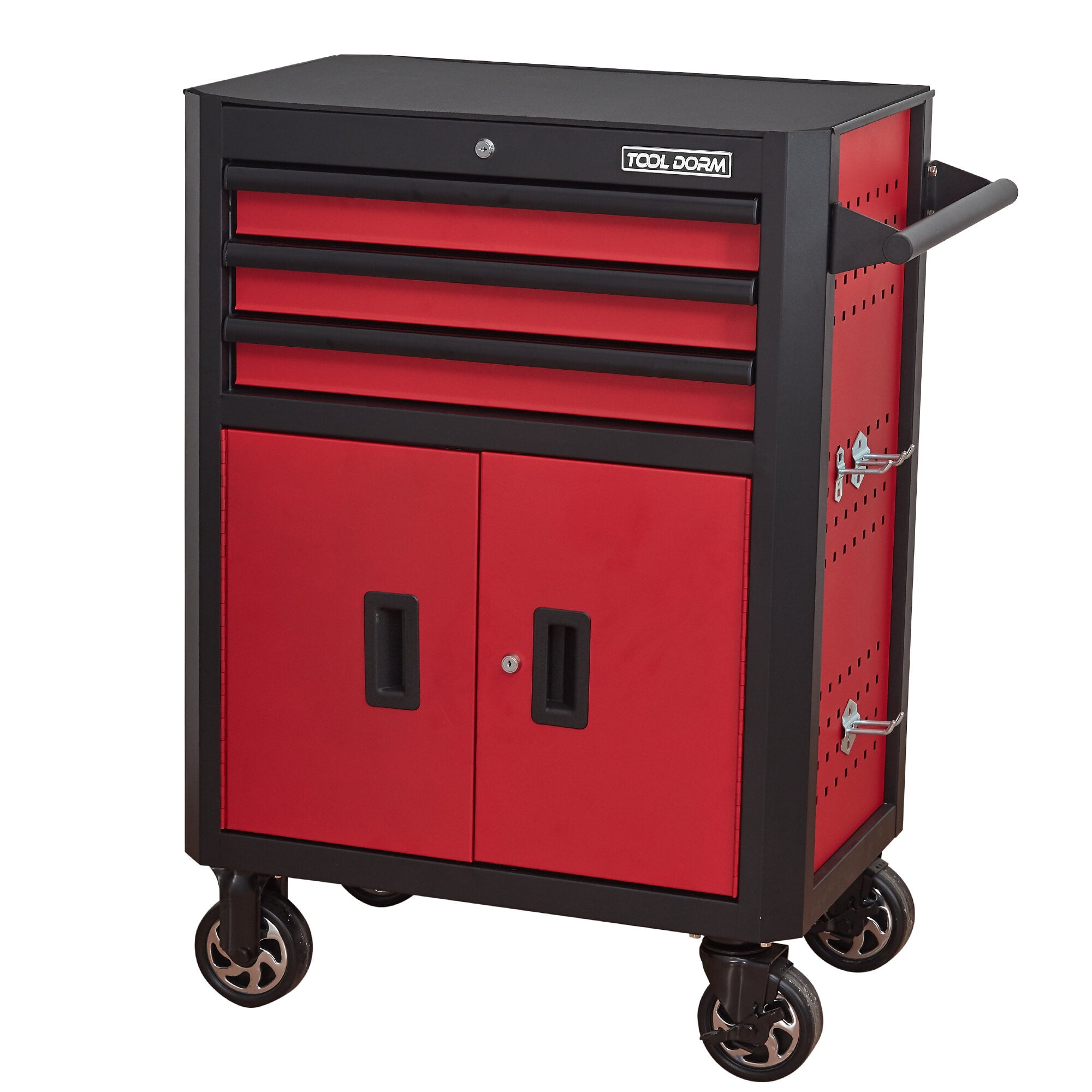 Tool Cabinets 28 Inch 3-Drawer Rolling Tool Chest with Wheels, Steel ...