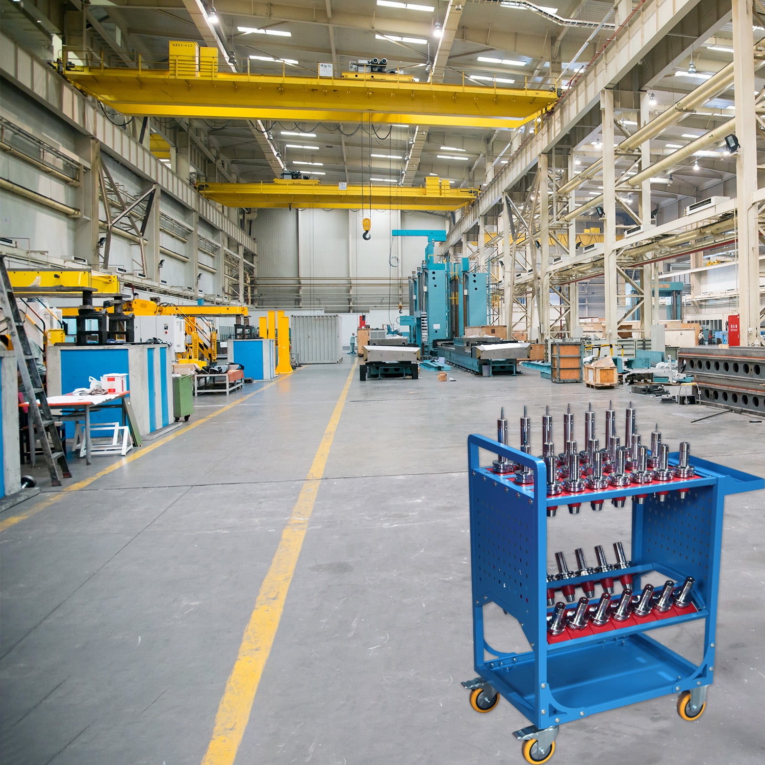 Tool Cart 40 Taper - CAT40/BT40 CNC Tool Holder Trolley, 35 Capacity ...