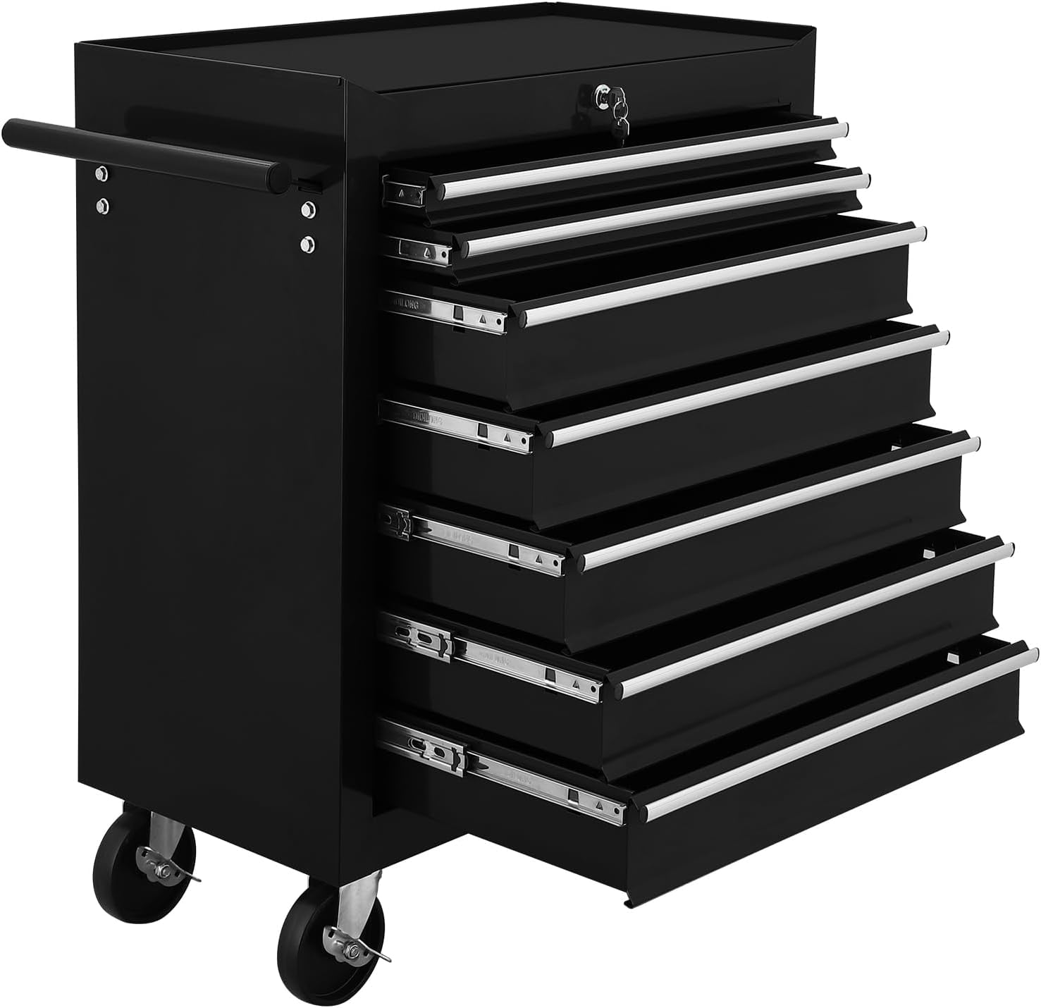 Tool Cart with Drawers,7 Drawers Locking Rolling Tool Chest with Wheels ...