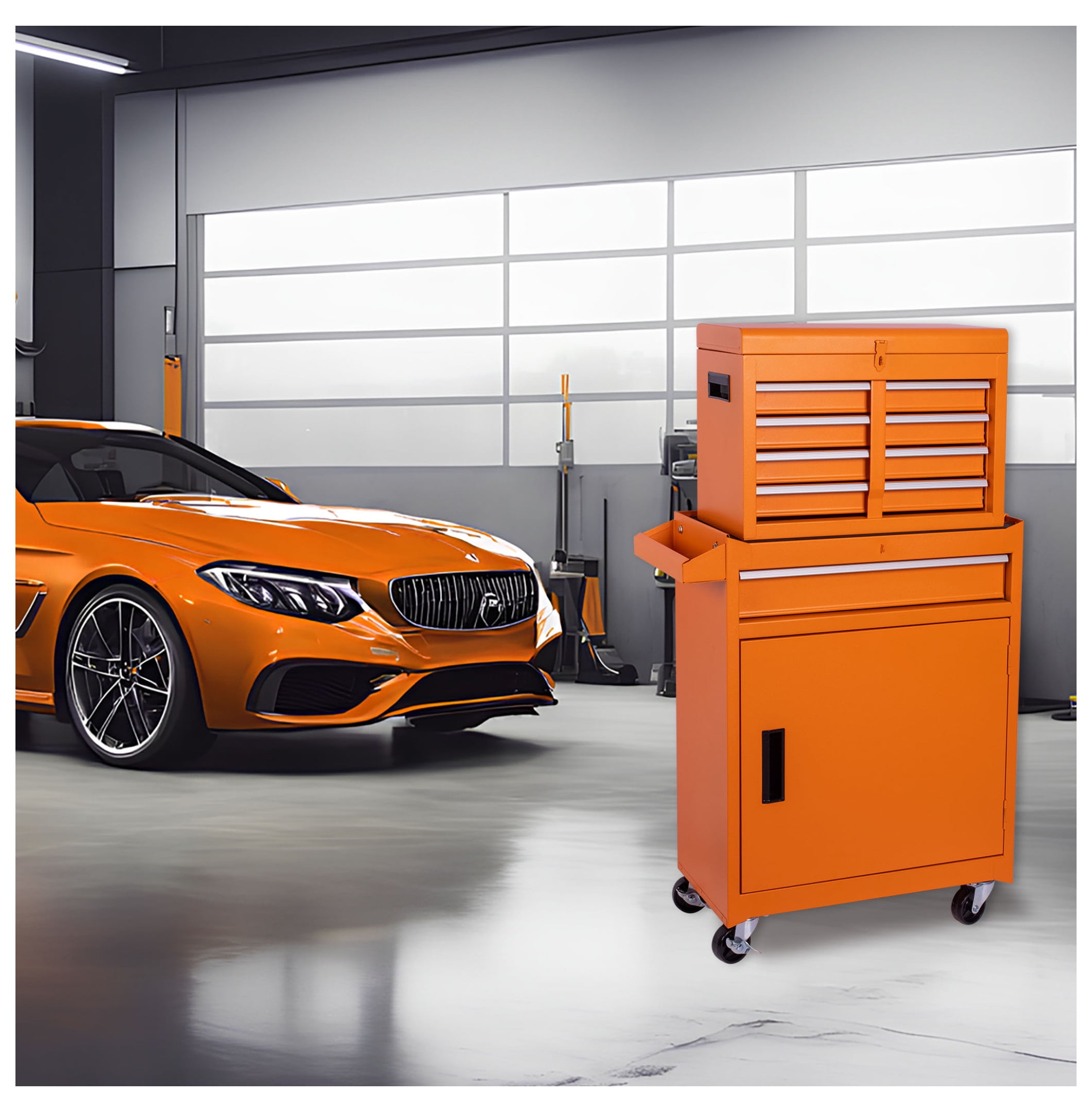 Tool Chest, 5-Drawer Rolling Tool Storage Cabinet with Detachable Top ...