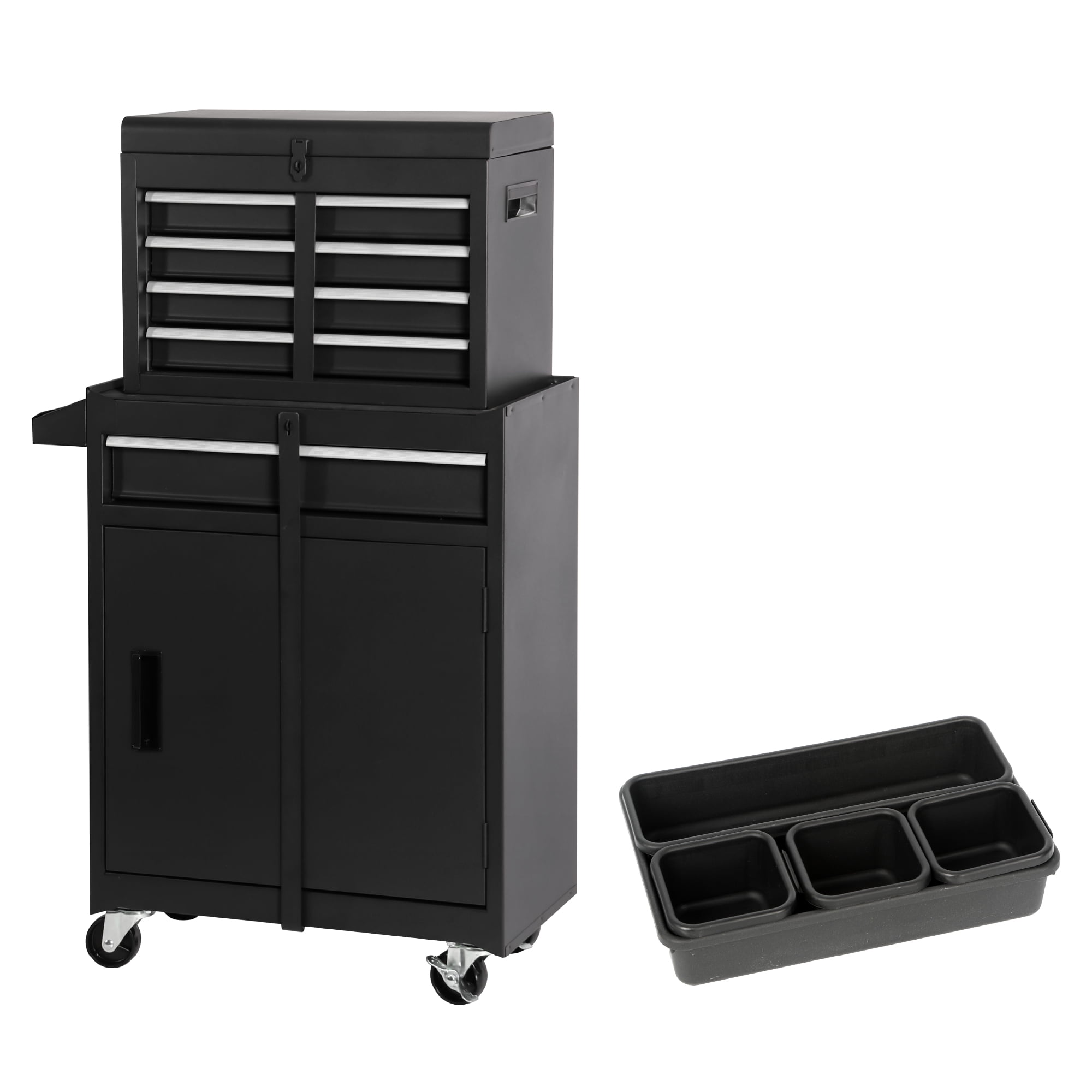 Tool Chest, 5-Drawer Rolling Tool Storage Cabinet with Detachable Top ...