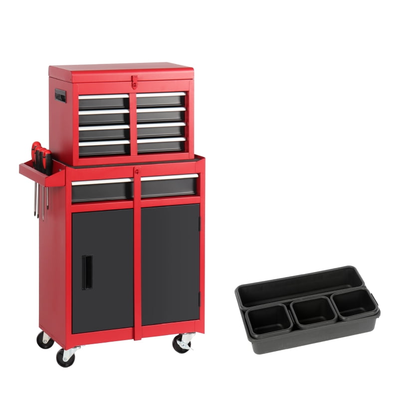 Tool Chest, 5-Drawer Rolling Tool Storage Cabinet with Detachable Top ...