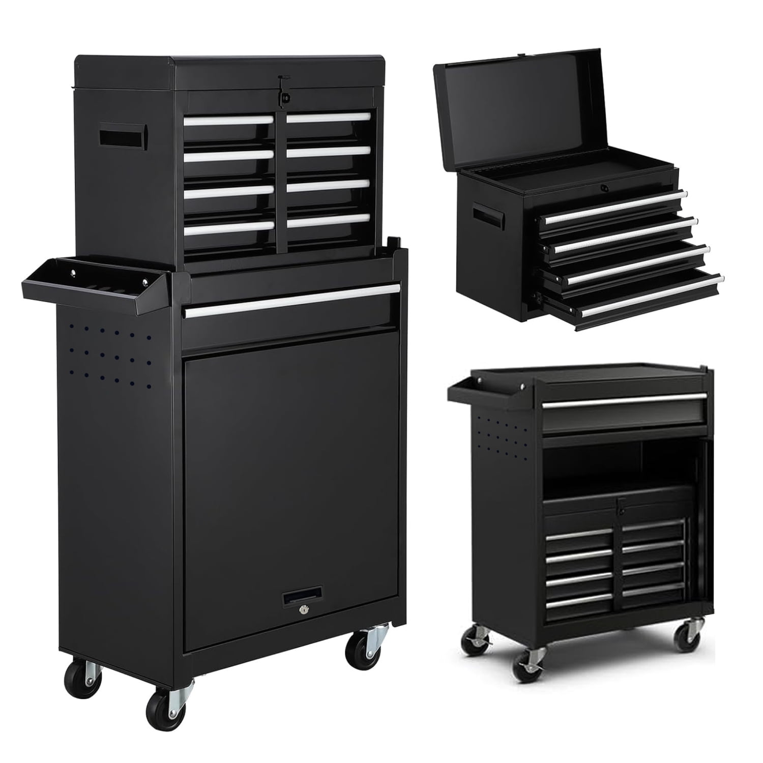 Tool Chest, 5-Drawer Rolling Tool Storage Cabinet with Locking ...
