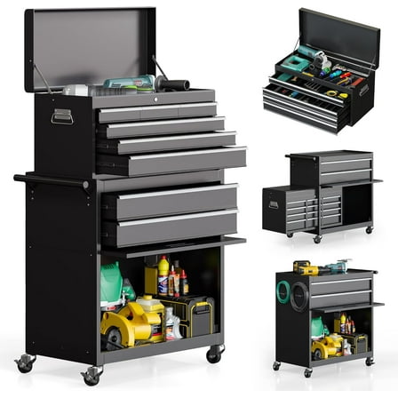 Tool chest 8-Drawer High Capacity Rolling Tool box with Wheels ...
