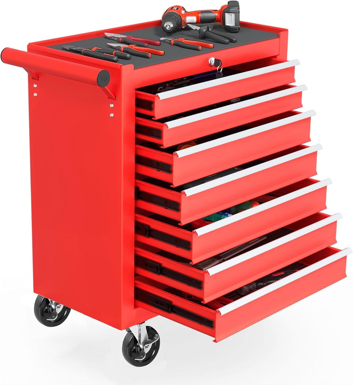 Tool Chest, Rolling Tool Chest with 7-Drawer, Storage Cabinet with ...