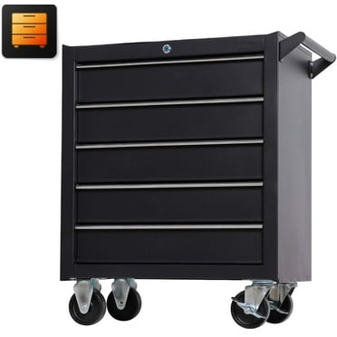 Tool Chest, 5 Drawers Rolling Tool Storage Cabinet with Lockable Wheels, 2-in-1 Detachable Top ...