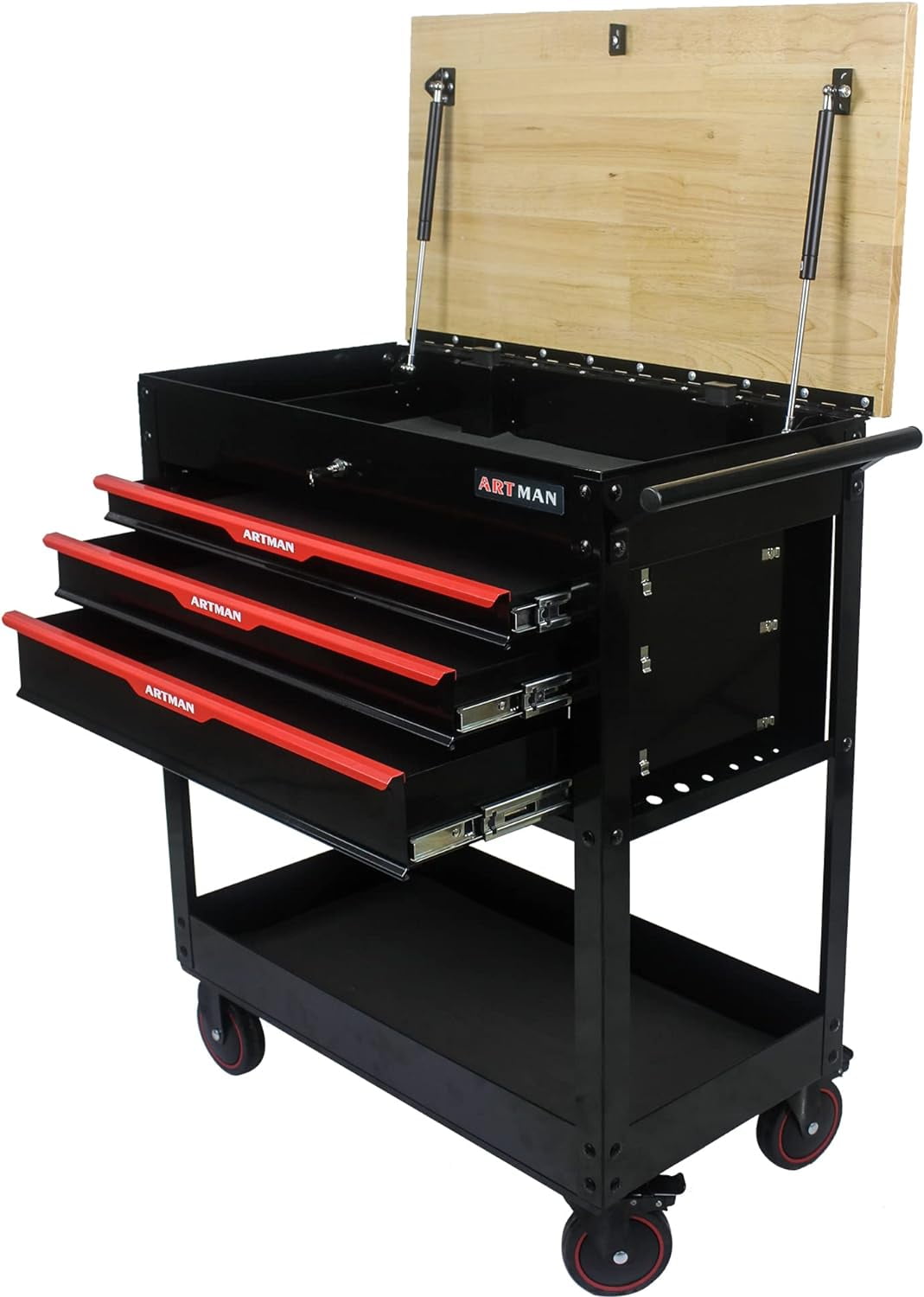 Tool Chest with Casters Large Capacity Utility Industrial Service Cart ...