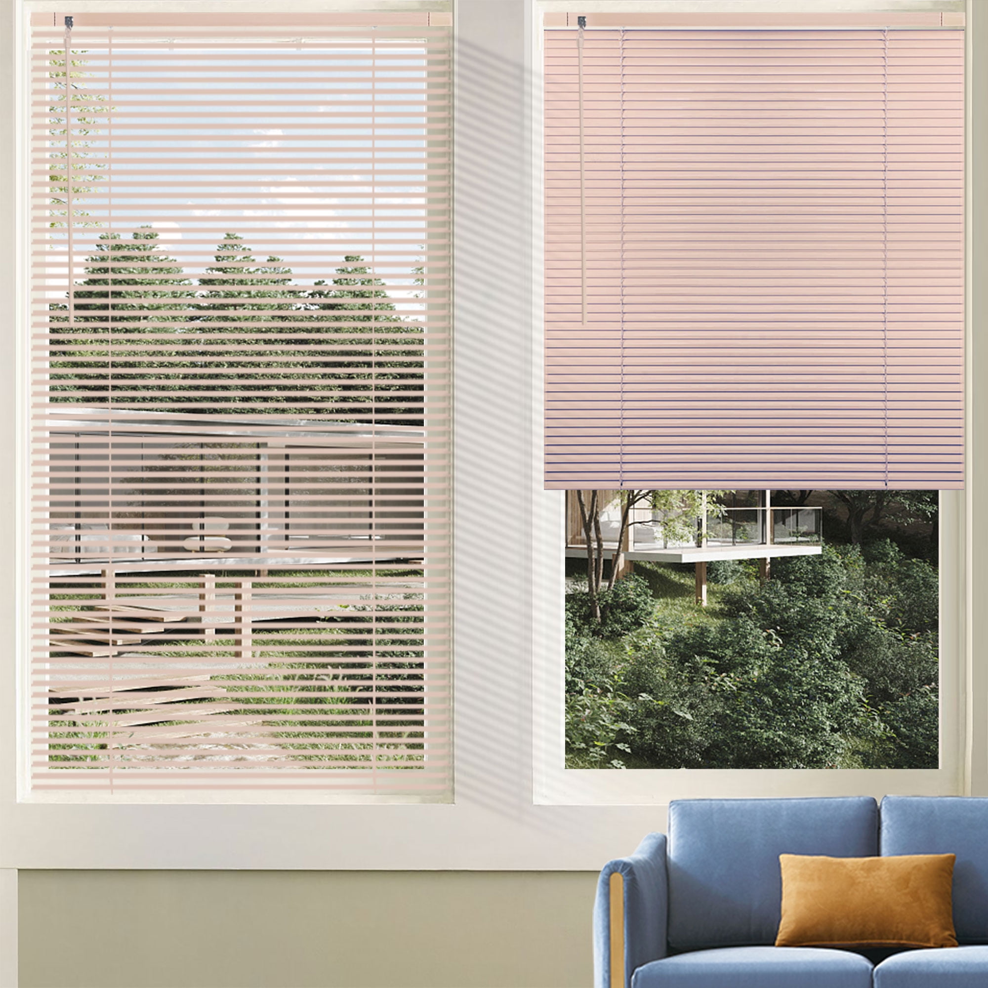 No Tool Cordless Horizontal Window Blinds - Easy Install, Waterproof ...