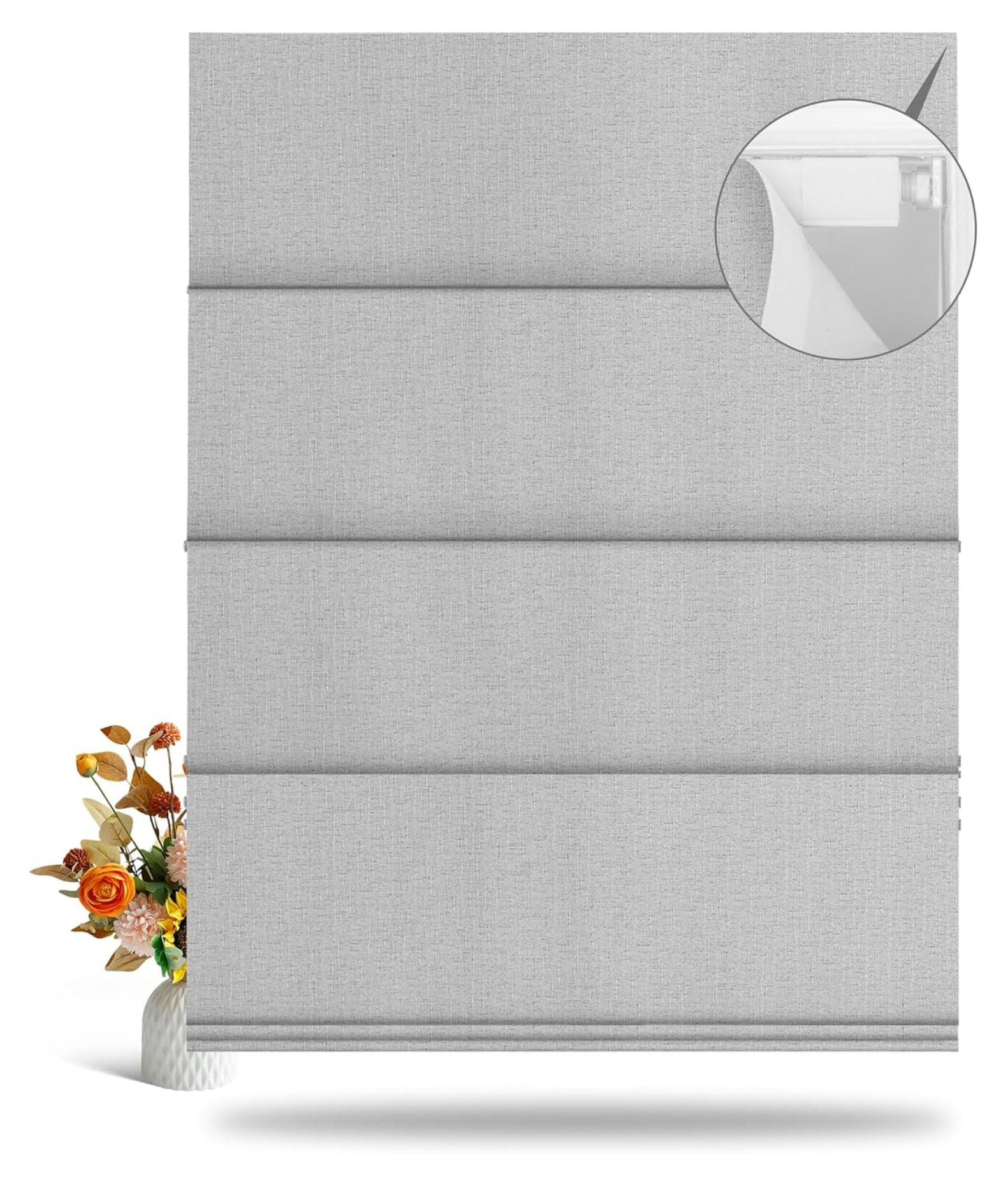 No Tool No Drill Blackout Shades for Windows,Cordless Blinds,Room ...