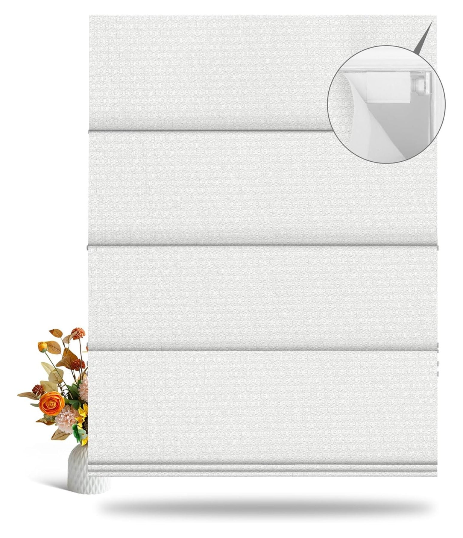 No Tool No Drill Blackout Shades for Windows,Cordless Blinds,Room ...