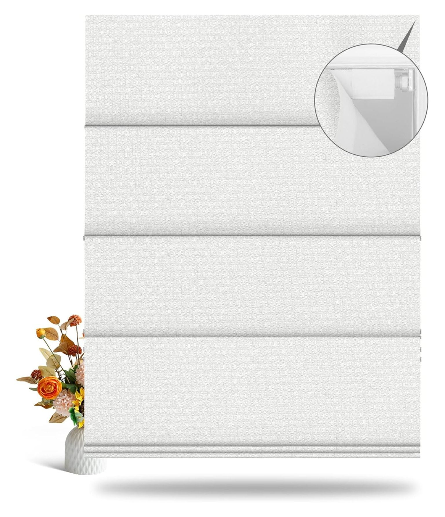 No Tool No Drill Blackout Shades for Windows,Cordless Blinds,Room ...