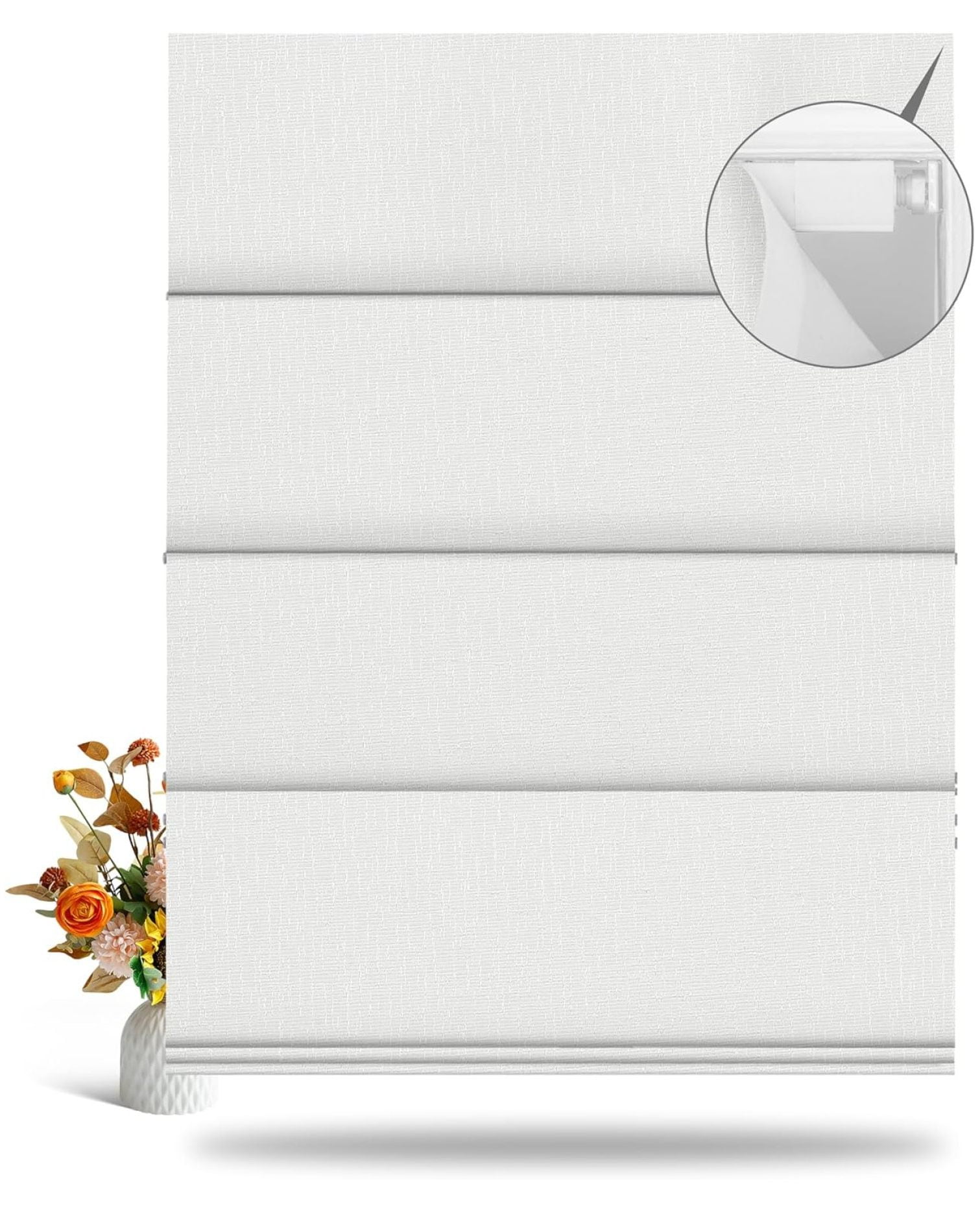 No Tool No Drill Blackout Shades for Windows,Cordless Blinds,Room ...