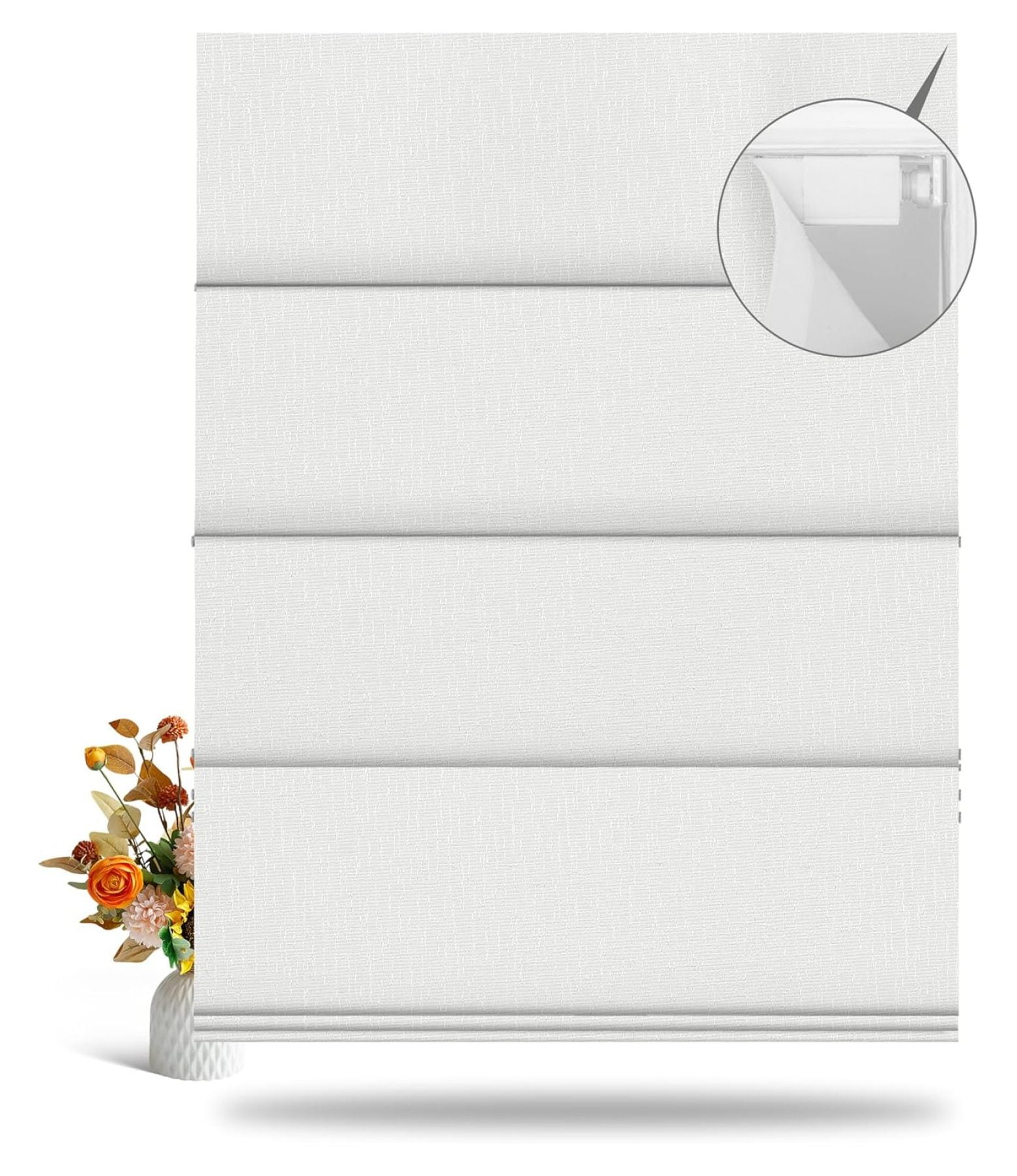 No Tool No Drill Blackout Shades for Windows,Cordless Blinds,Room ...