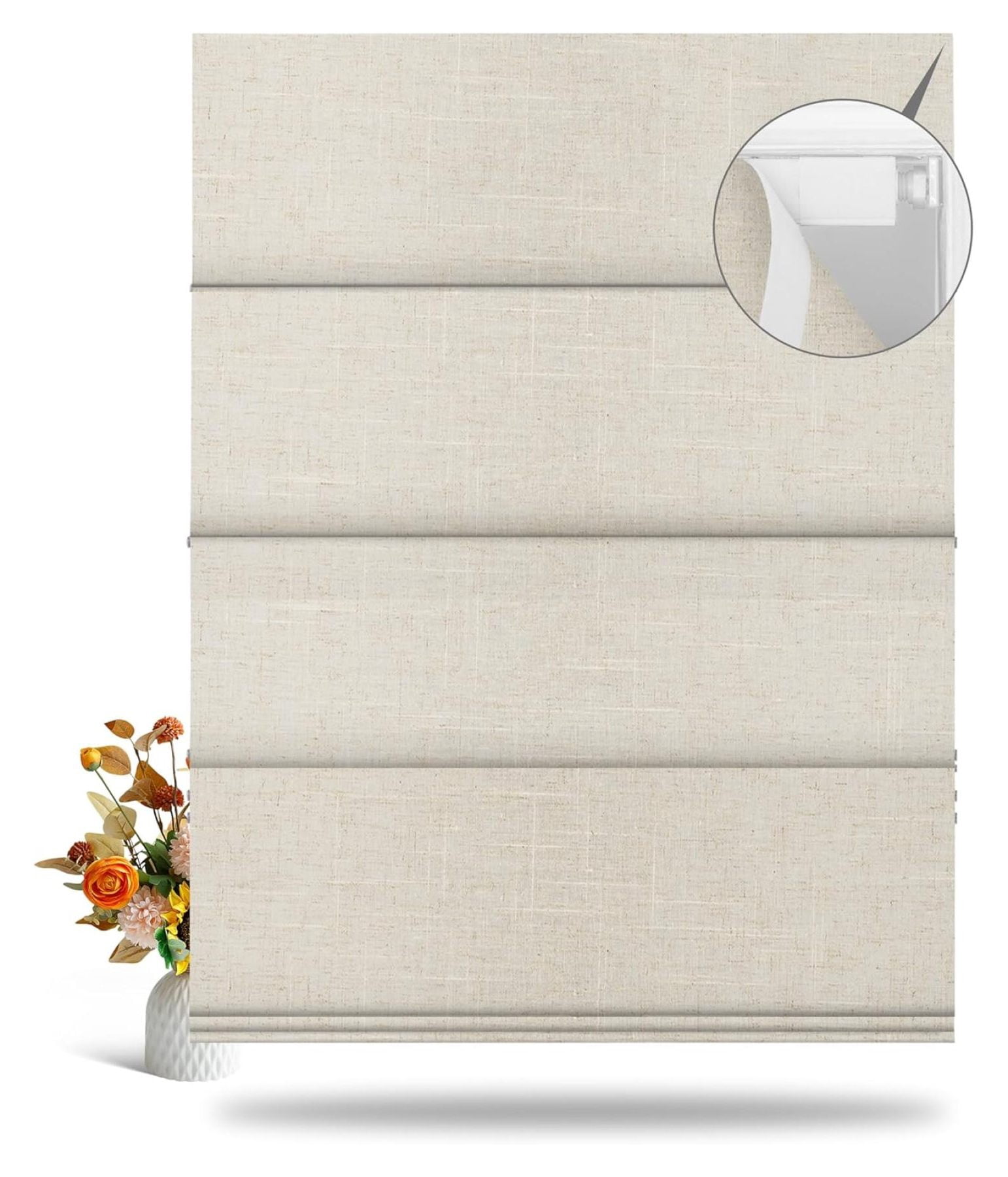 No Tool No Drill Light Filtering Shades for Windows,Cordless Blinds ...