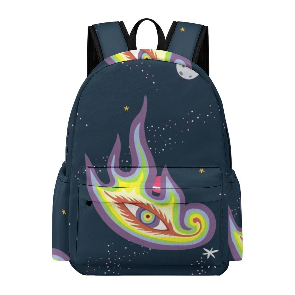 Tool Eye Logo Adjustable Laptop Backpack Daypack Satchel Bookbag Half Printed Rucksack Travel ...