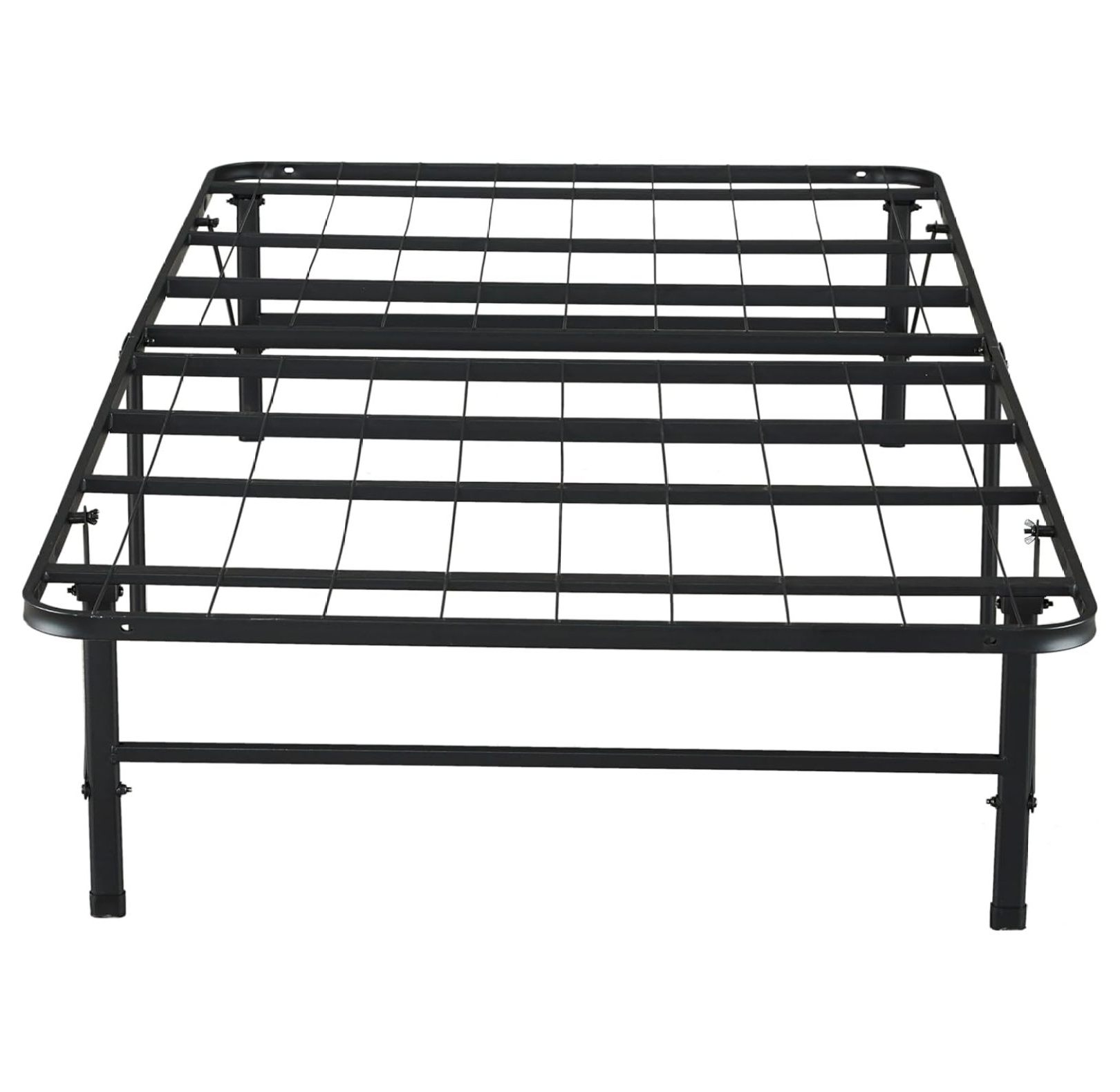 14" Twin Bed Frame with Steel Slats - Heavy Duty Foldable Platform ...