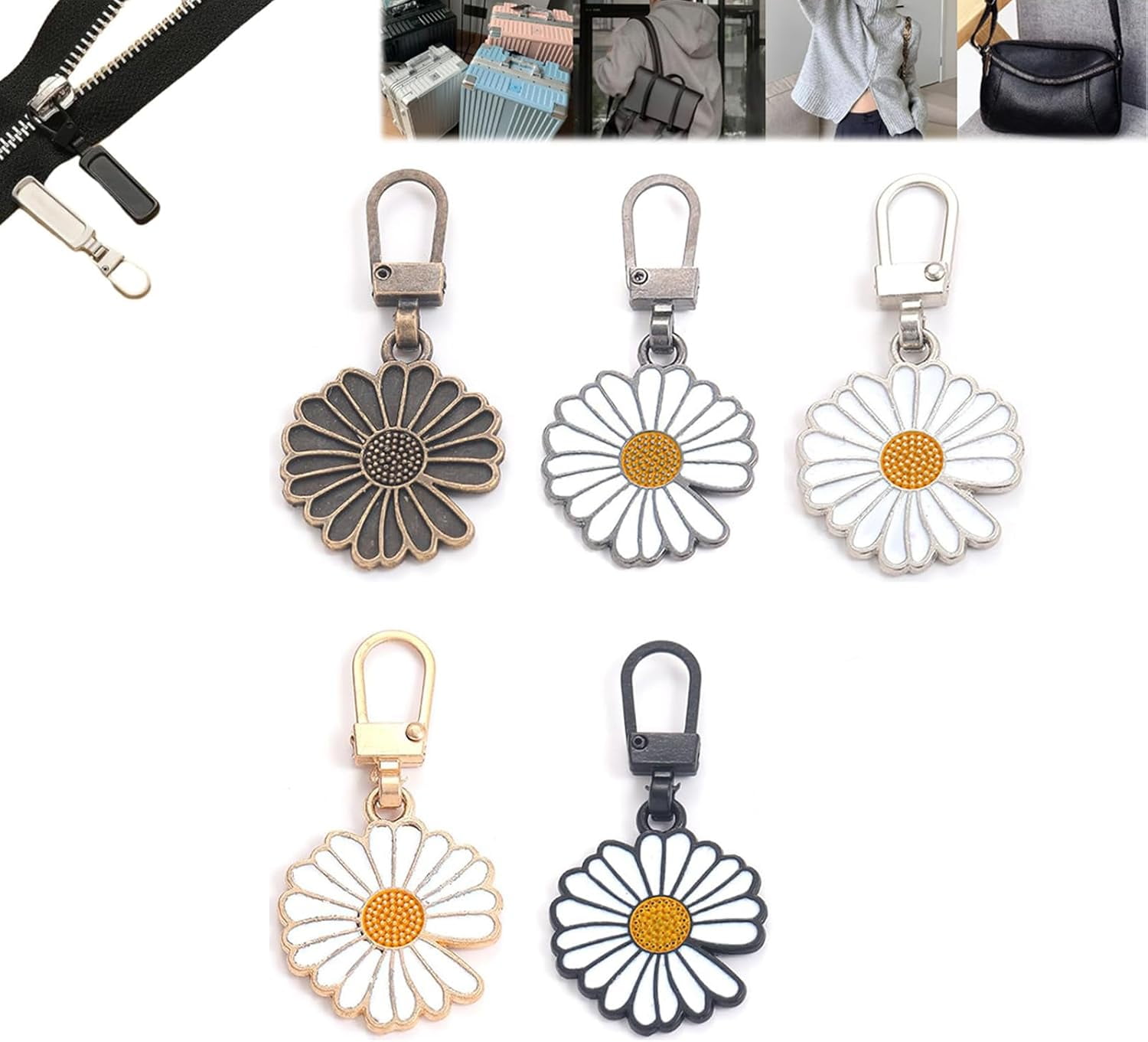 Tool-Free Detachable Stylish Zipper Pull, Saturatione Zipper Pull ...