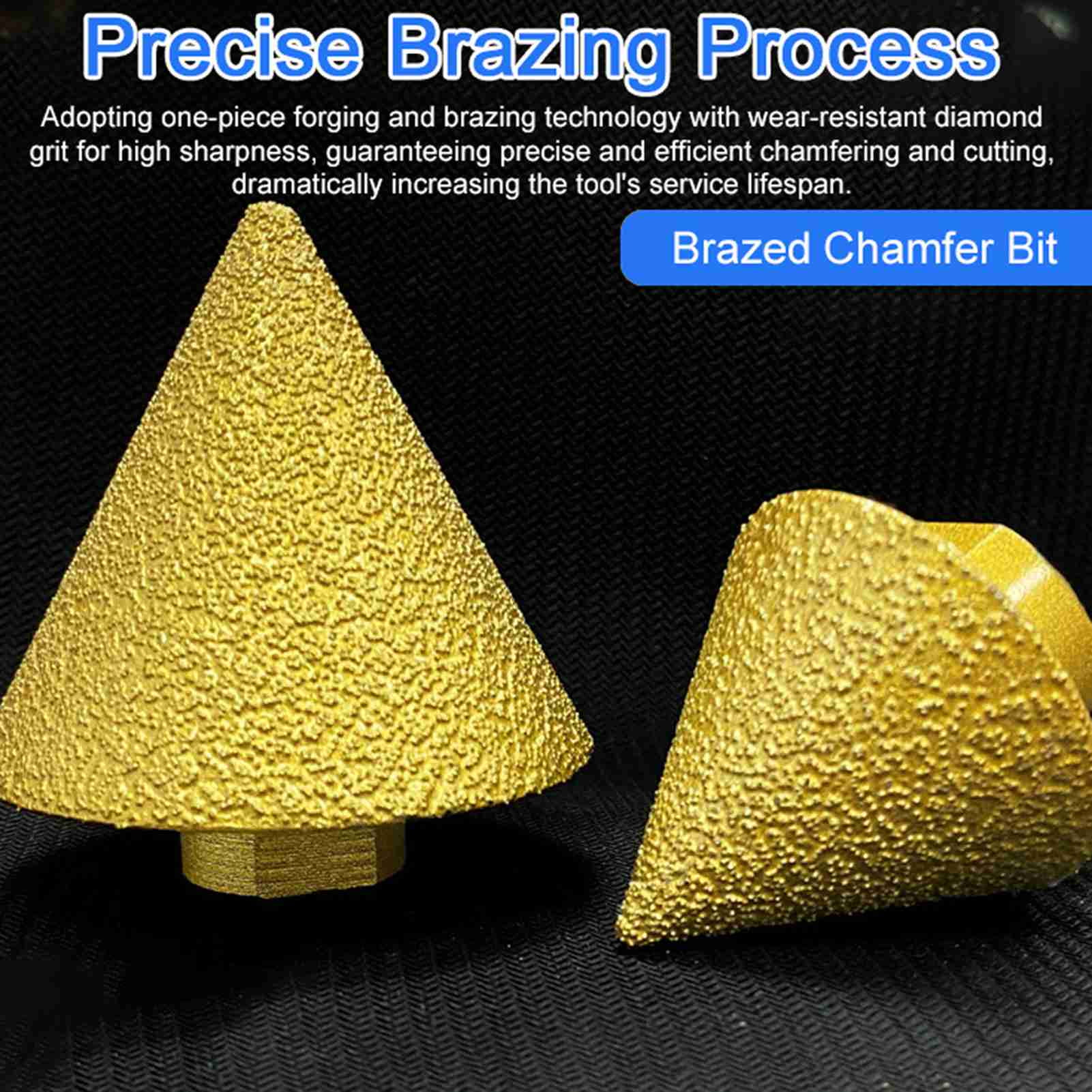 Tool Grit Chamfer Brazed Chamfering Tool Round-bevel Milling Bit Tile ...