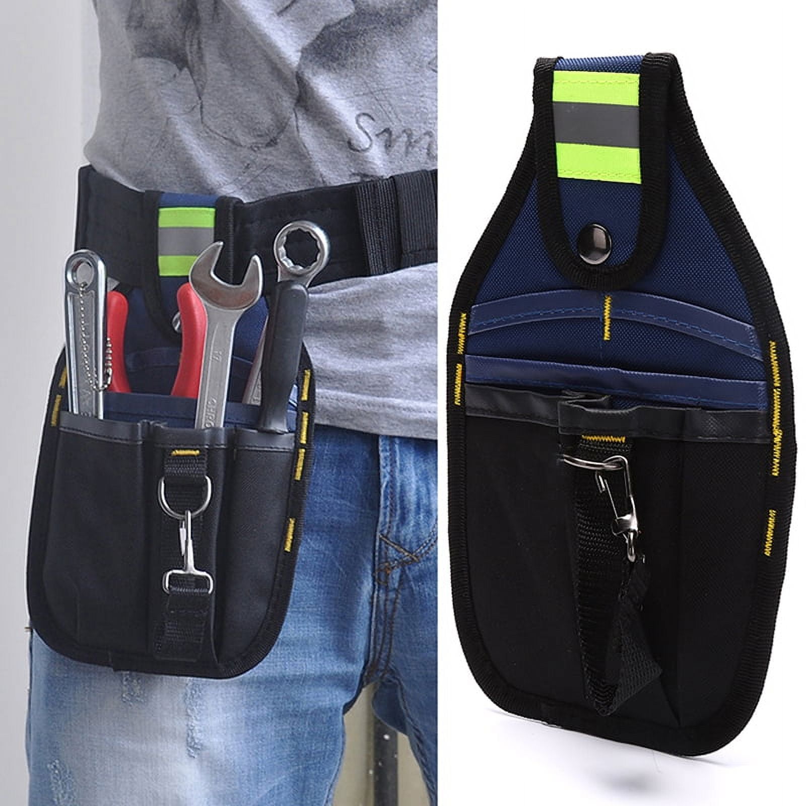 Tool Holder Pouch Bag Work Belt Attachment for DIY Electricians Tool ...
