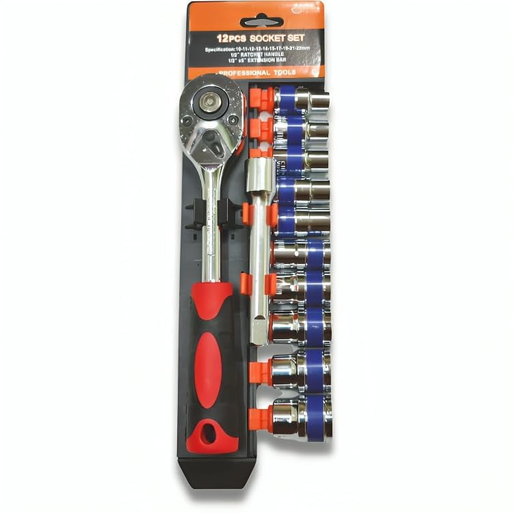 Tool Kit 12 In 1 Socket Set Chrome Vanadium Combination Half Socket ...
