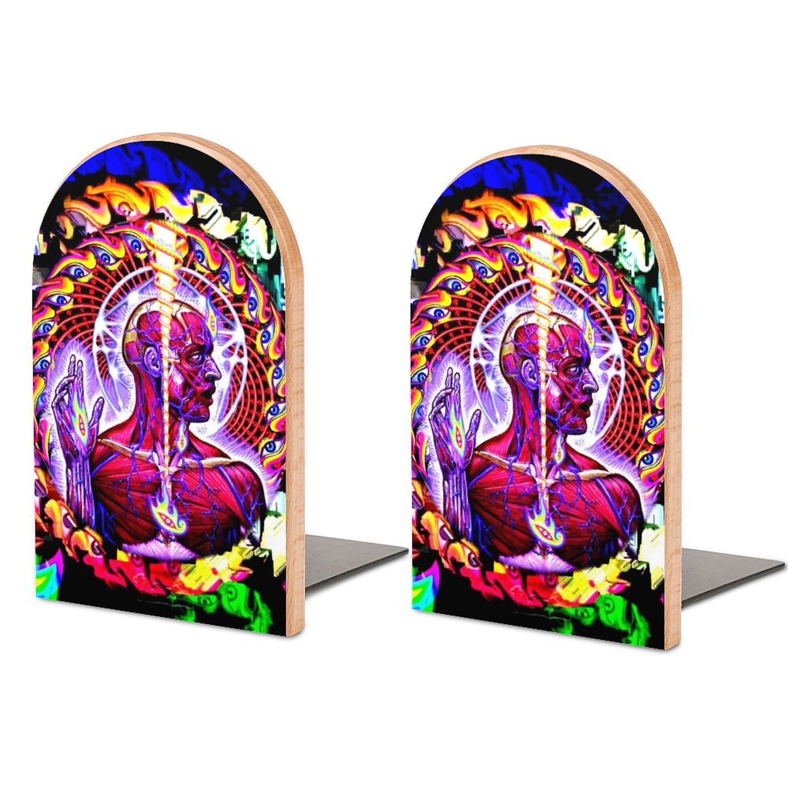 Tool Lateralus Eye Music Bookends Wood Book Divider Decor Shelves Non ...