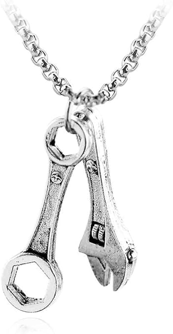 Tool Necklace Mechanic Wrench Necklace Tool Crescent Socket Silver ...