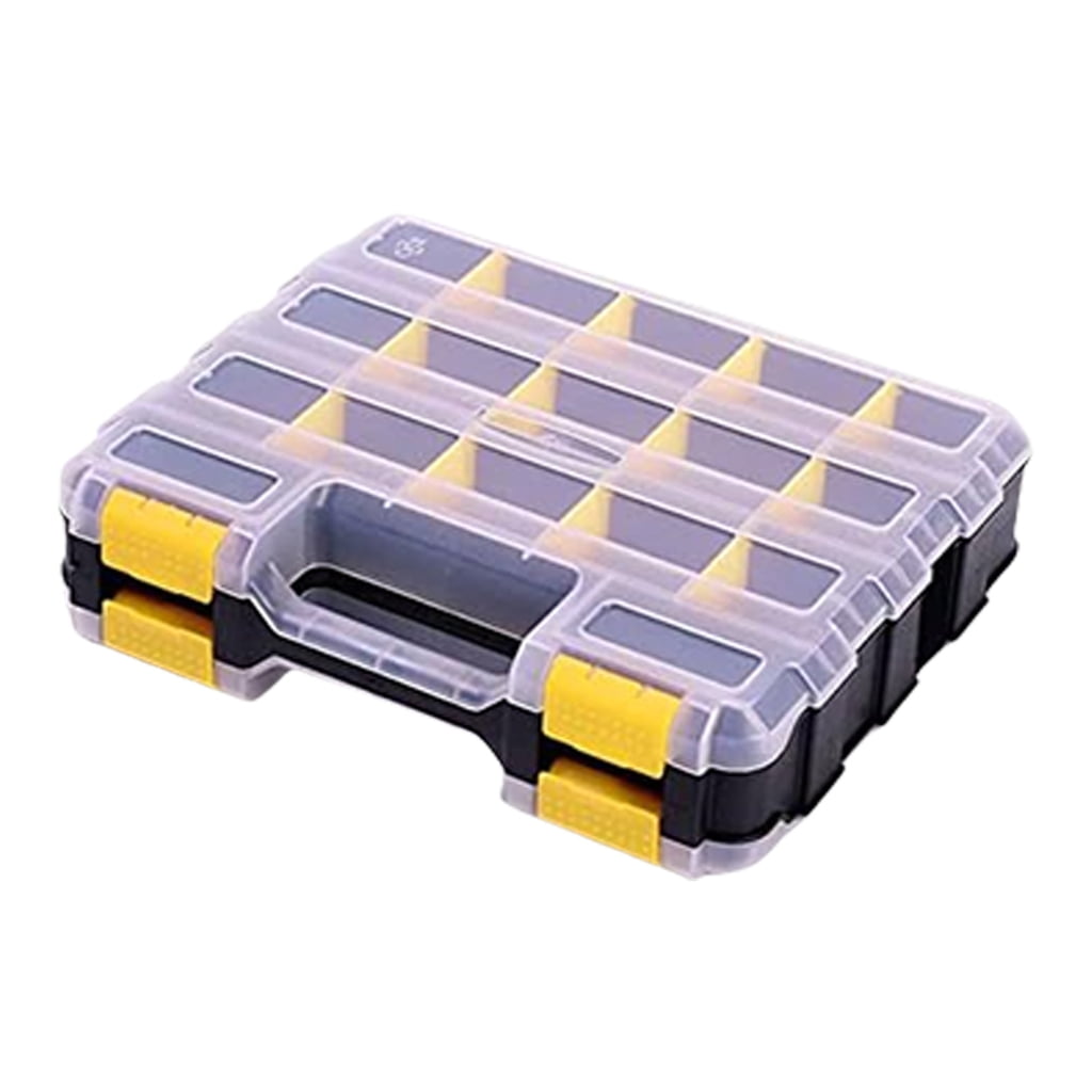 Tool Organizer Box Storage Box 34-Compartment Double Side Hardware ...