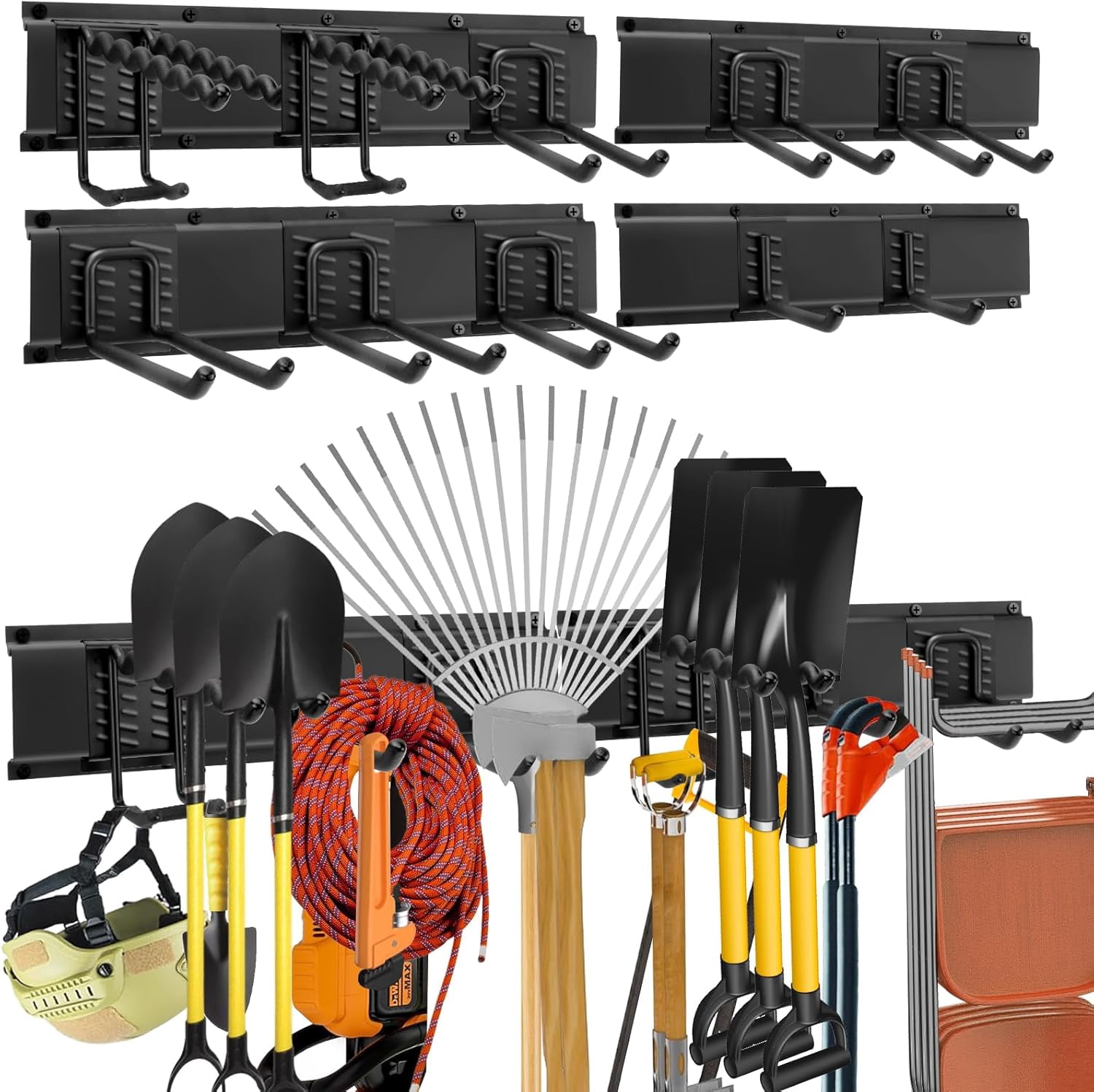 Tool Organizer Wall Mount - Heavy Duty Adjustable Garage Organizers ...