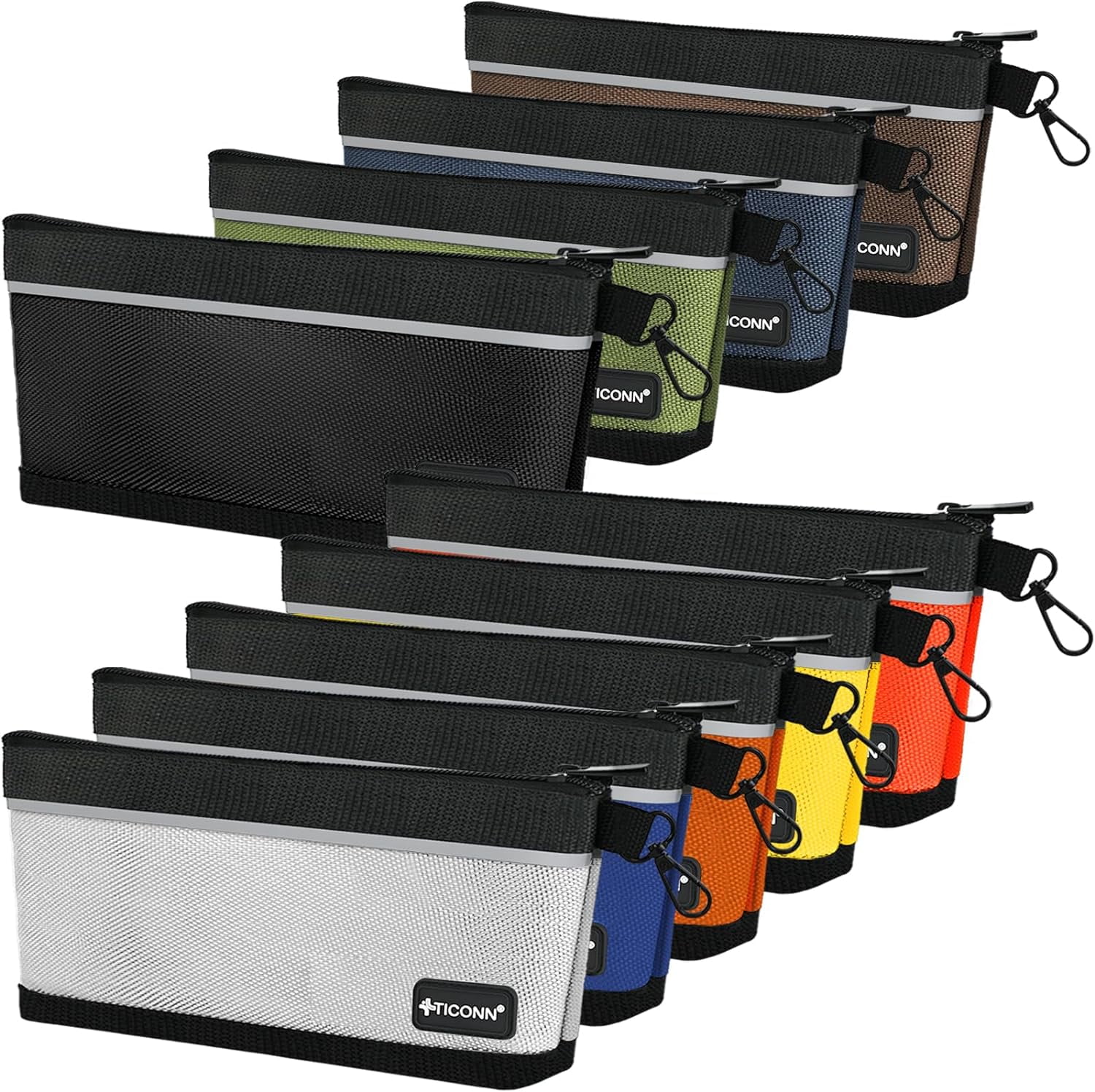 Tool Pouches with Zipper, 1680D Oxford Small Tool Bags, Waterproof ...