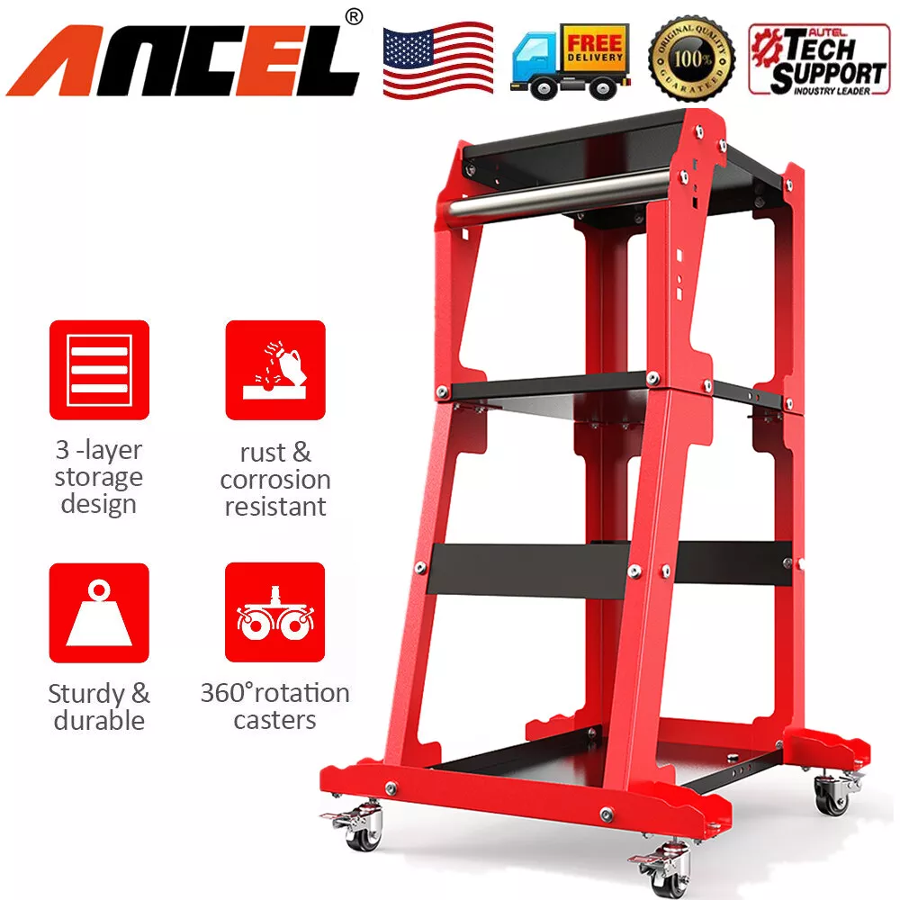 Tool Rack Utility Cart with Wheels can be Towed Foldable Multi-purpose ...