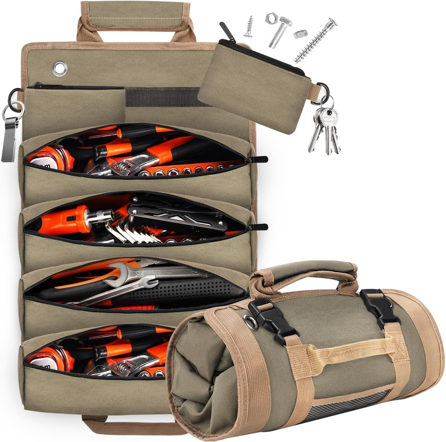 Tool Roll Up Bag, Gifts for Men Dad Husband Him Chirstmas, Mens ...