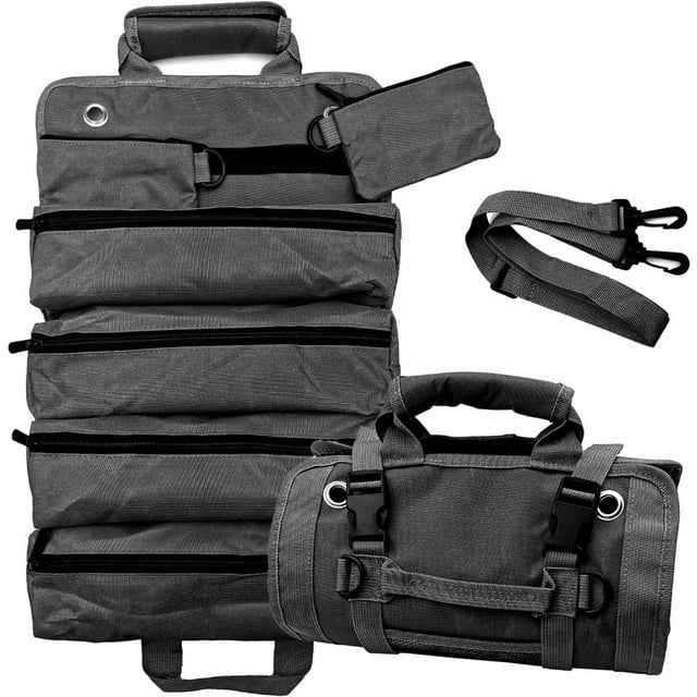Tool Roll Bag Heavy Duty Roll Up Tool Bag Organizer Tool Roll Bag with ...