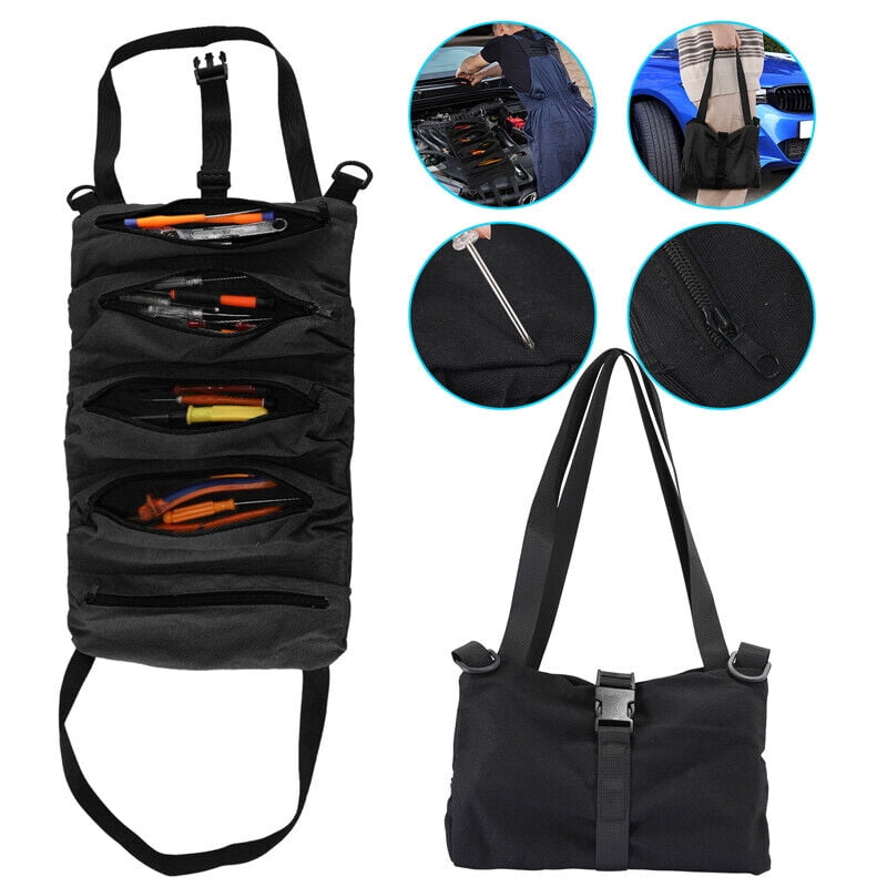 Tool Roll Up Pouch Wrench Roll Up Bag Multi-Purpose Canvas Tool Roll ...