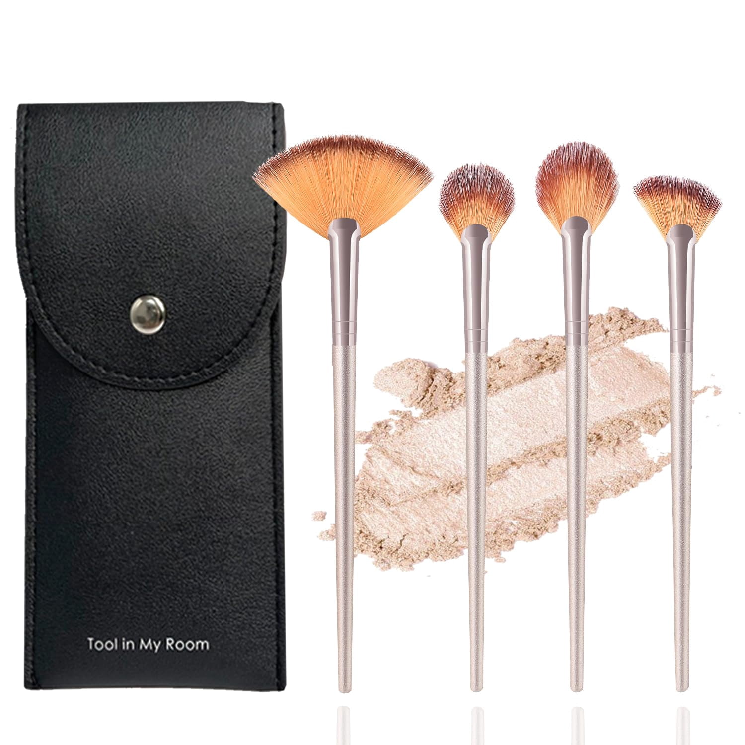 Tool in My Room TSF6 Highlighter Blush 4 pcs Soft Fan Make Brush Set ...