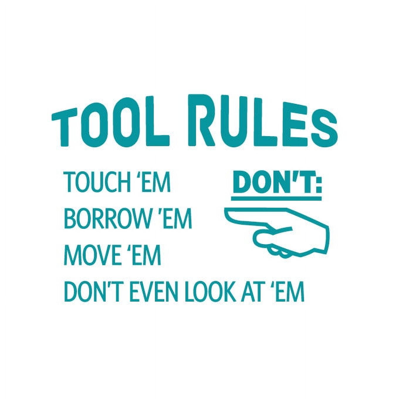 Tool Rules Vinyl Sticker - Large - Teal - Walmart.com