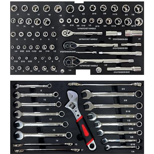 Tool Set 439pcs, Mechanic Tool Set for Home, Tool Box Set 4-Tier Socket ...