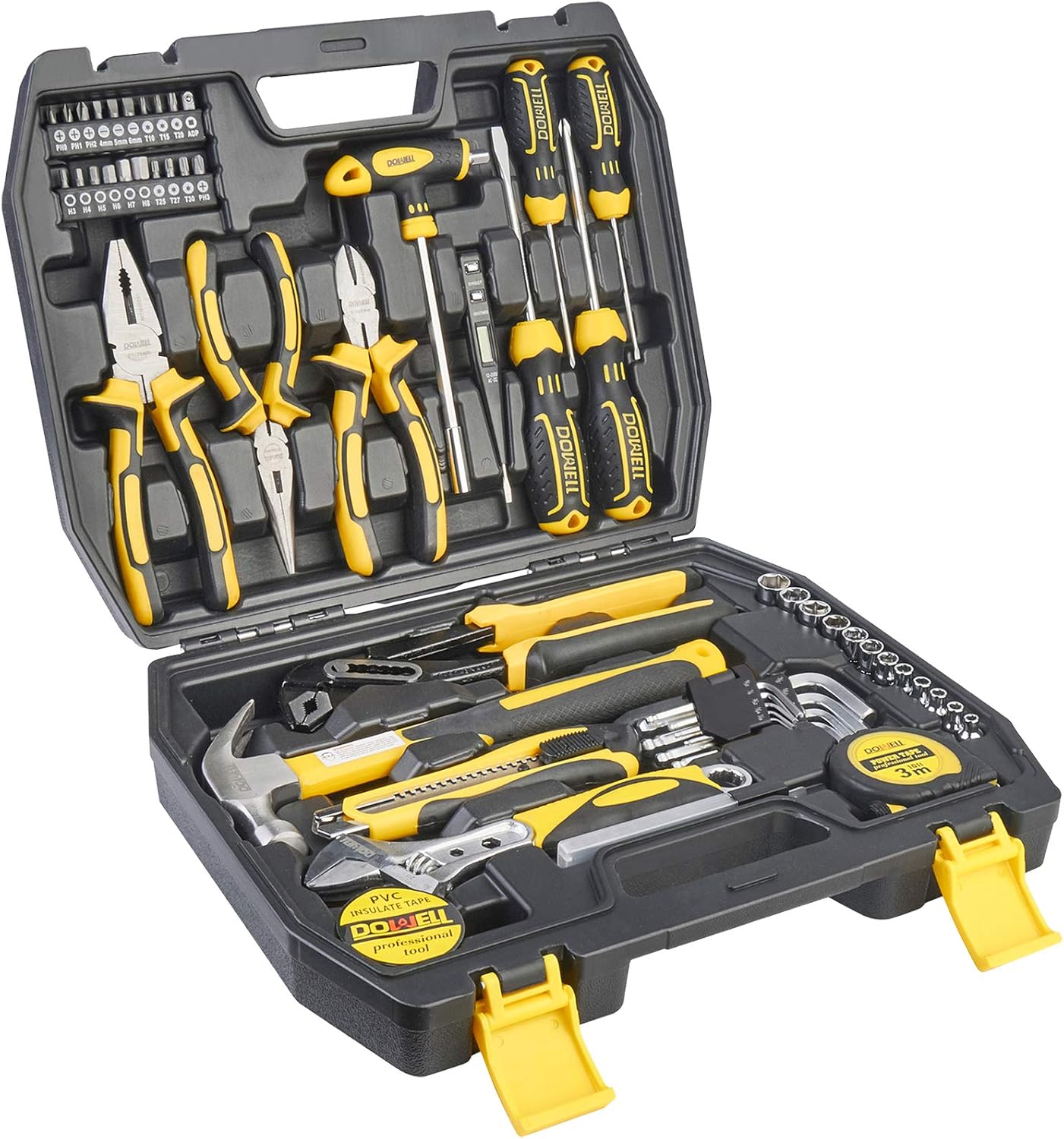 Tool Set Tool Kit 62PCS Homeowner Tool Set Wrench Pliers Screwdriver ...